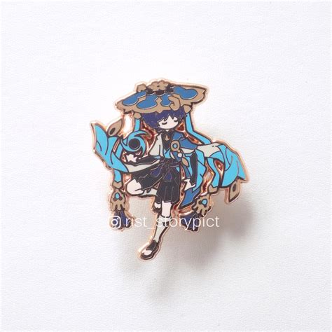 Genshin Impact Cute Characters Hard Enamel Pin Rose Gold Etsy Canada