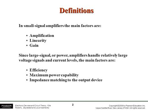 Difference Between Small Signal Amplifier And Large Signal Amplifier