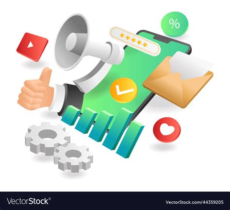 Flat Isometric Landing Page Concept Business Vector Image
