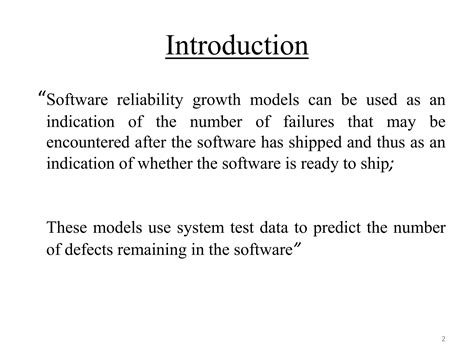 Software Reliability Growth Model Pptx