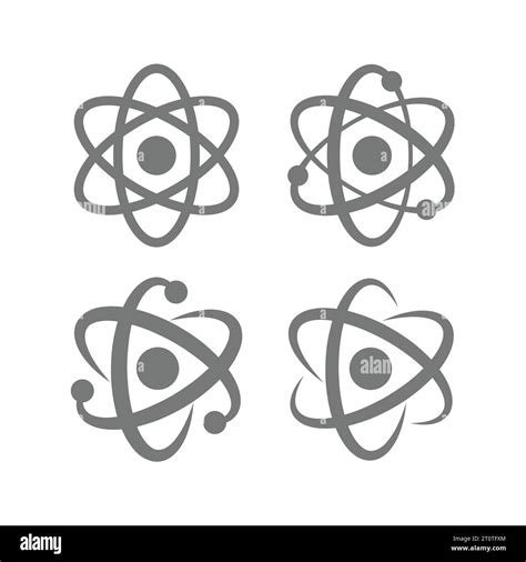 Atom Vector Icon Science And Physics Molecule Symbol Stock Vector Image And Art Alamy