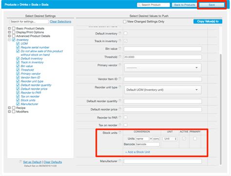 Inventory Stock Unit Conversions