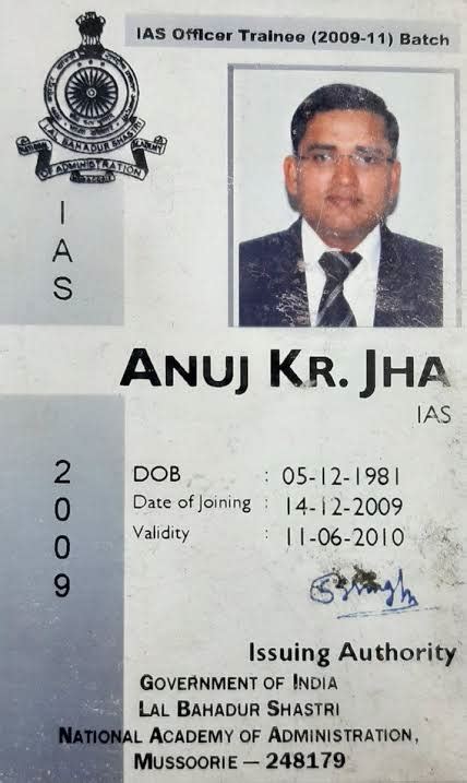 anuj kumar jha ias biography education wife batch jaunpur posting details contact number