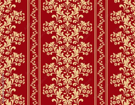 Vintage Red Floral Pattern