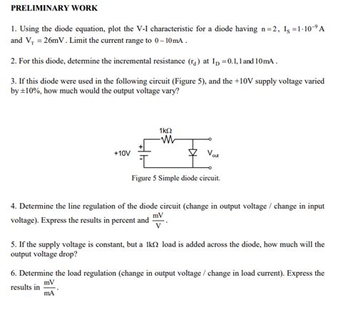 1 Using The Diode Equation Plot The VI Chegg Com
