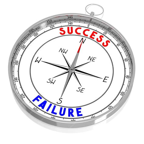 Premium Photo Success Or Failure 3d Compass
