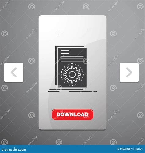 Code Executable File Running Script Glyph Icon In Carousal