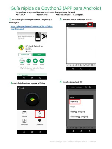 guía rápida de qpython3 app para android pdf