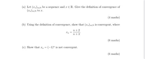 Solved A Let Xn NN Be A Sequence And XR Give The Chegg Com