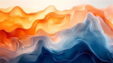 Vibrant Abstract Waves In Warm And Cool Colors Generative Ai Stock Illustration Illustration