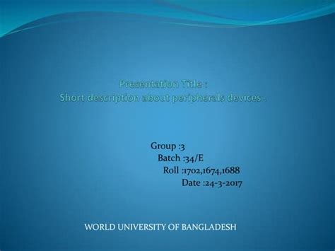 Presentation On Output Device Ppt