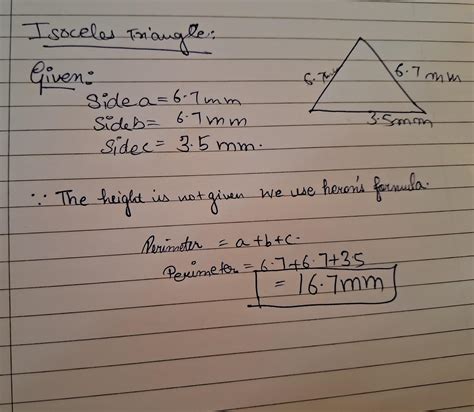 Isosceles Triangle Perimeter