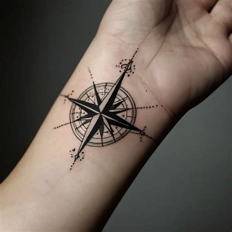 Compass Tattoos Meaning Symbolism And Significance 120 Designs Hbtat2