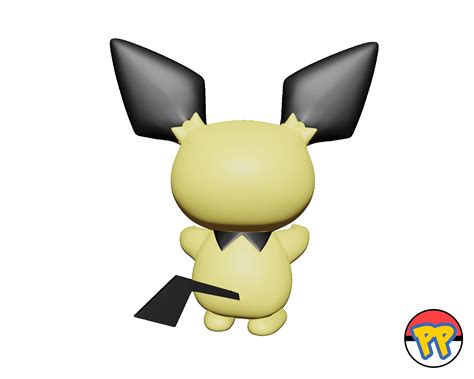 Pichu Life Sized 3d Printing Stl Files Fan Art Etsy Uk