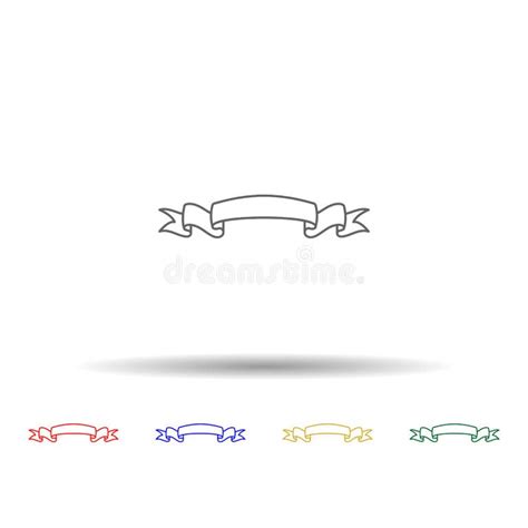 Ribbon For Text Multi Color Icon Simple Thin Line Outline Vector Of Ribbon Icons For Ui And Ux