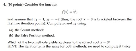solved 10 ﻿points ﻿consider the functionf x x3and assume