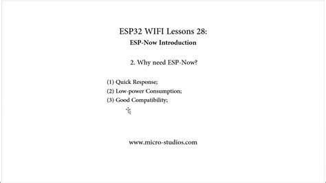 Esp32 Wifi Lesson 28 Esp Now Introduction Youtube