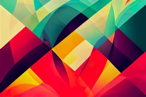 Premium Photo Abstract Geometric Wallpaper Vibrant Colors Smooth Colorful Abstract Background
