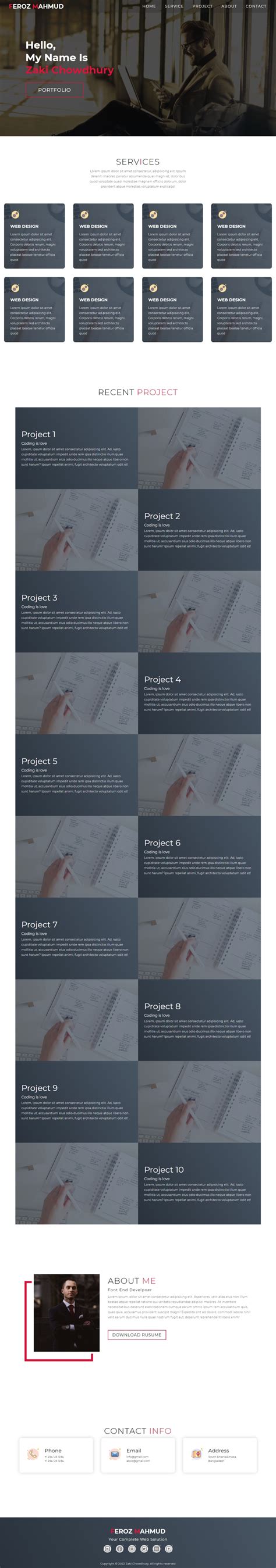 GitHub Ferozmahmudzaki Portfolio Website Personal Website Feroz