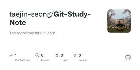 GitHub Taejin Seong Git Study Note The Repository For Git Learn