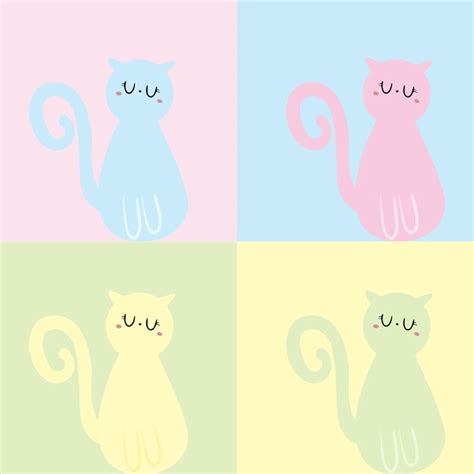 Premium Vector Doodle Hand Drawn Colorful Cat Stickers Collection