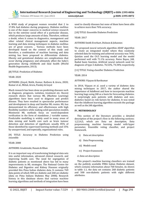 Diabetes Predictor Using Ensemble Technique Pdf