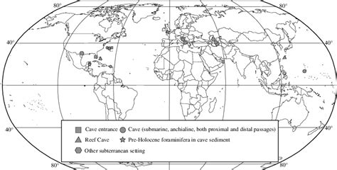 Global Subterranean Locations Where Foraminifera That Have Been