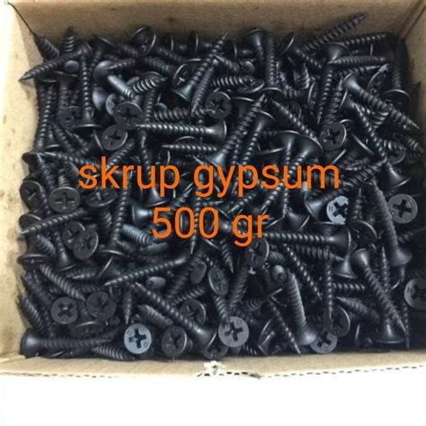 Jual Scrup Gypsum 2 5 Cm 3 Cm 3 5 Cm 5 Cm 1 Kotak 500 Gr Scrup Driwall 500 Gr Scrup Gypsum Hitam
