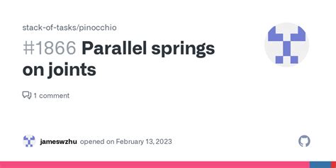 Parallel Springs On Joints · Issue 1866 · Stack Of Taskspinocchio · Github