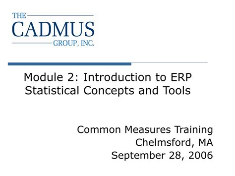 Ppt Introduction To Erp Statistical Concepts And Tools Common Measures