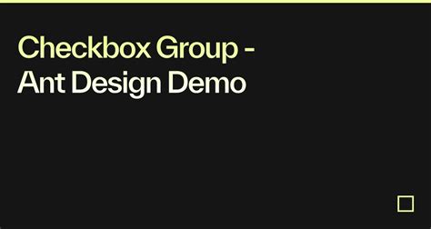 Checkbox Group Ant Design Demo Codesandbox