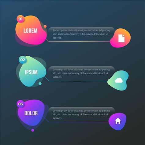 Free Vector Gradient Abstract Shape Infographic With Text Space