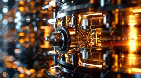 Premium Photo Quantum Computing Cores Aglow
