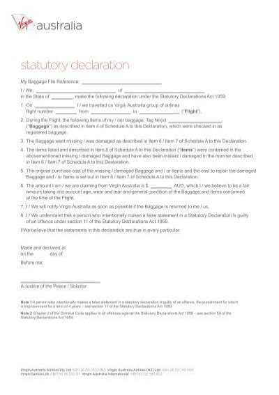 Statutory Declaration