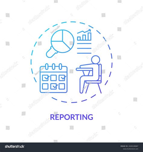 2d Gradient Reporting Icon Creative Isolated Stock Vector Royalty Free 2426128087 Shutterstock