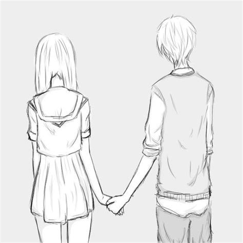 How To Draw Anime Couples Holding Hands Step By Step