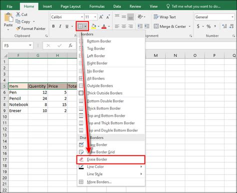 How To Erase Excel Borders At Becky Insley Blog