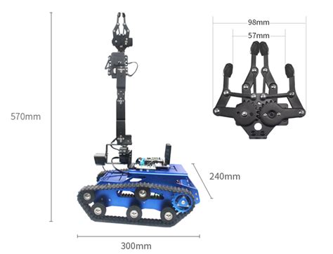 Lobot 6dof Smart Rc Robot Arm Tank Open Source Stickapp Control With Series Bus Servo Andstm32