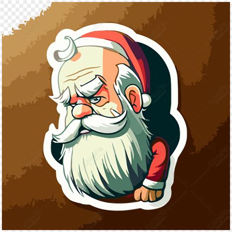 만화 산타클로스 스티커 디자인 클립 아트 벡터상표 Png 일러스트 무료 다운로드 Lovepik