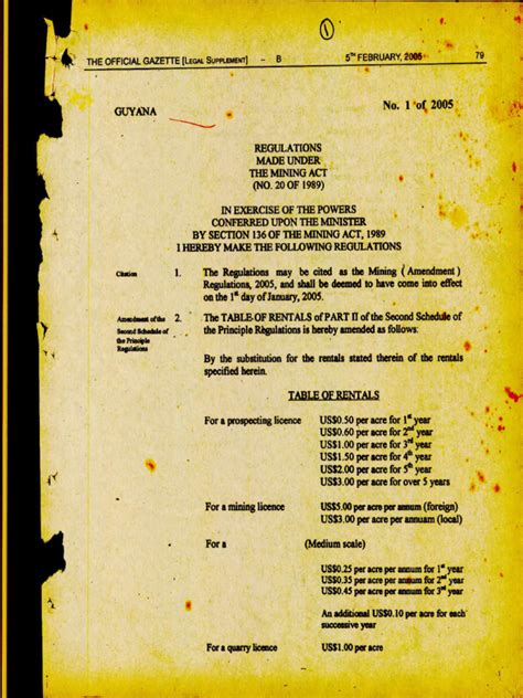 Mining Regulations Amendment No 1 Of 2005 Pdf Government Justice