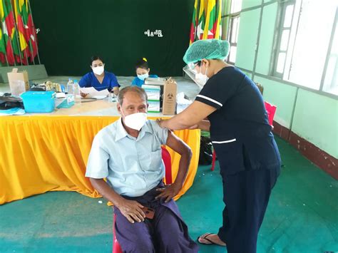 ကျိန္တလီမြို့၌ အသက် ၅၅ နှစ်အထက် ပြည်သူများအား ကိုဗစ် ၁၉ရောဂါကာကွယ်ဆေး ဒုတိယအကြိမ် တတိယနေ့ဆက်လက