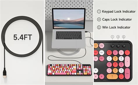 Atelus Usb Wired Computer Keyboard Retro Typewriter Keyboard Full Size Office