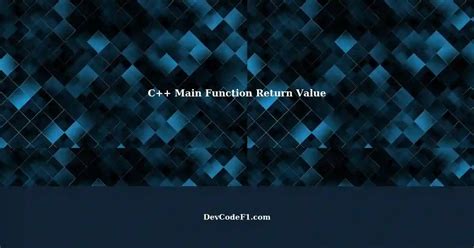 Understanding Main Function Return Value In C