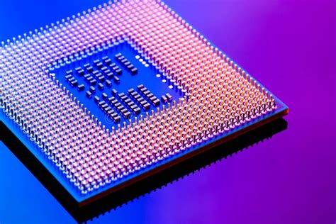 Technology Electronic Concept Cpu Ram Computer On Blue Li Stock Image Image Of Hardware
