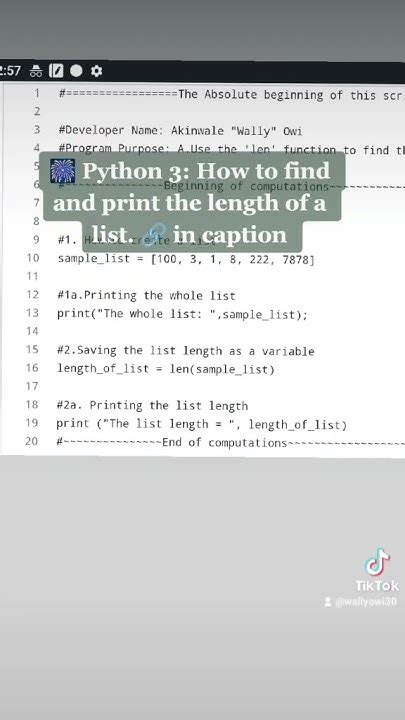 Python 3 How To Find The Length Of A List Python3 Pythonprogramming Youtube