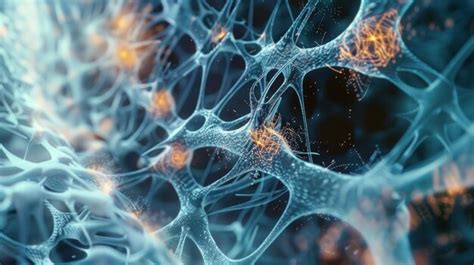 Abstract Neural Network With Glowing Connections Premium Ai Generated Image