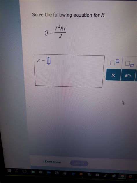 Solved Solve The Following Equation For R I Rt I Don T Know Chegg Com