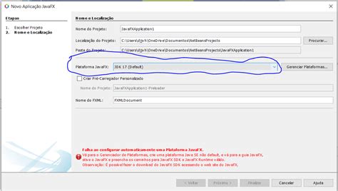 Projeto JavaFX no Netbeans Não Consigo Criar Java Android SDK