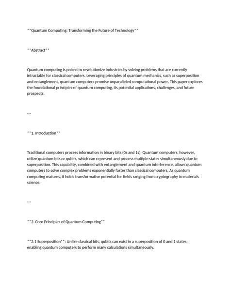 Quantum Computing Pdf Quantum Computing Theoretical Physics