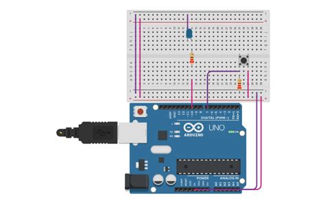 Circuit Design Arduino Con Pulsador Tinkercad